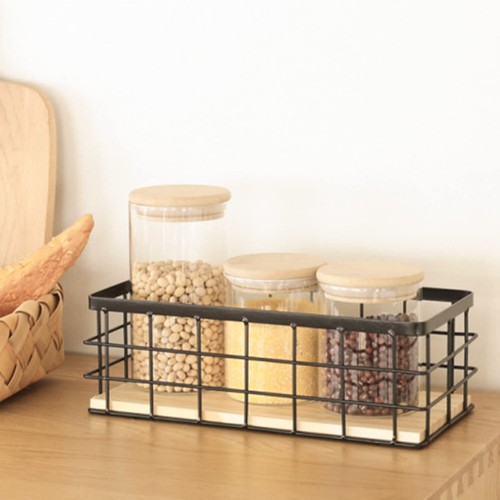 Set Of 2 Small Wire Baskets Narrow Rustic Storage Bin For Bathroom ...