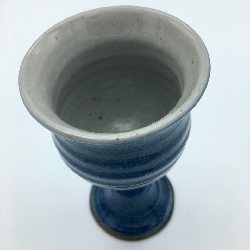 George Scatchard Pottery Pair of Blue Stoneware Goblets Cups | eBay