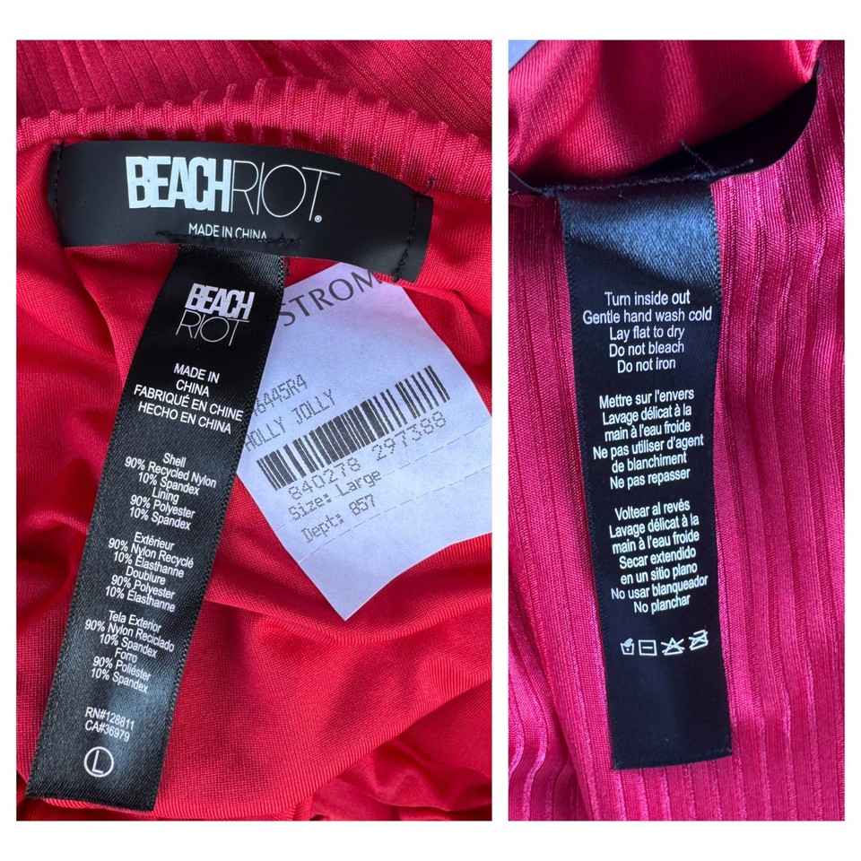 Beach Riot Scarlet One Piece Size Large | eBay