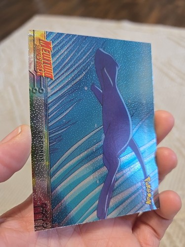 Pokemon Mewtwo Strikes Back Black Topps Holo Foil #1 Legends Textured ...