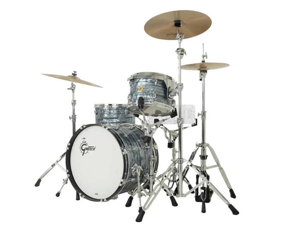 Gretsch Fusion Set Sky Blue Pearl Drumset USA Custom Finsh Ply ...