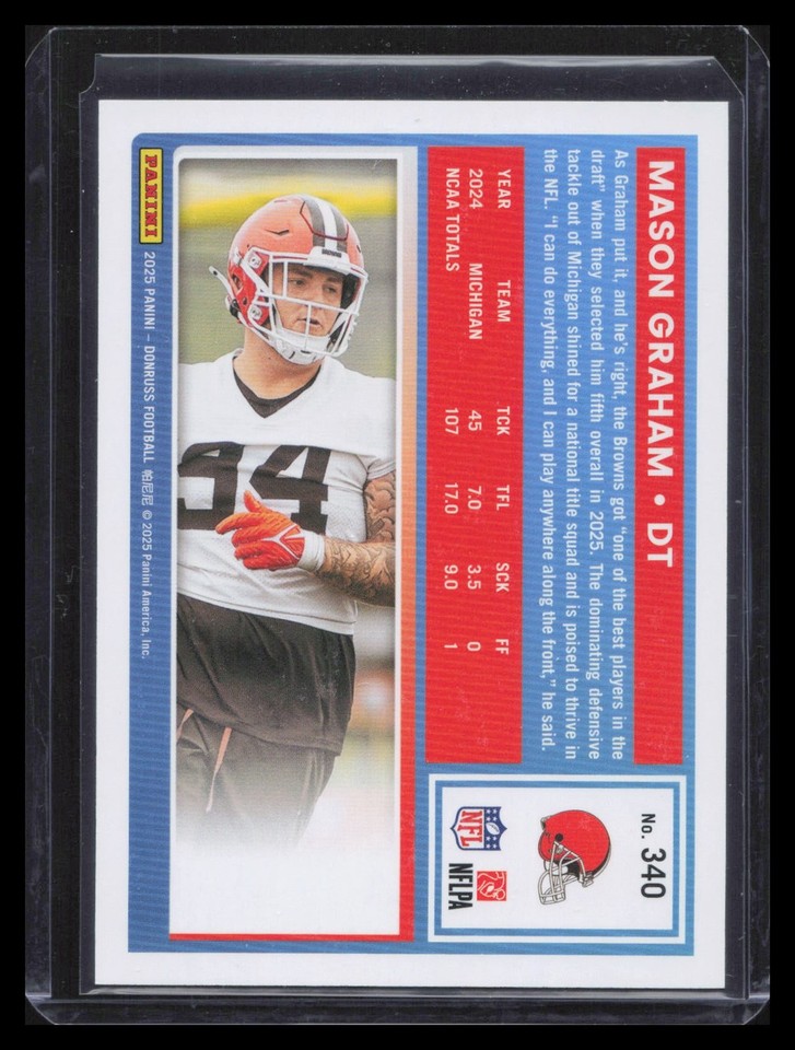 2025 Donruss #340 Mason Graham RC Rookie Card #/94 | eBay