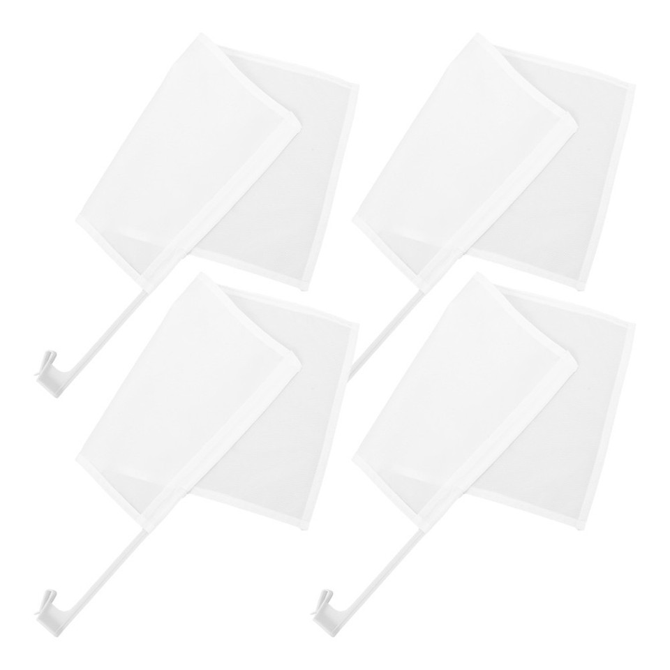 4 Pcs Paintable Blank Banners Car Flags for Windows Decorating Parade ...
