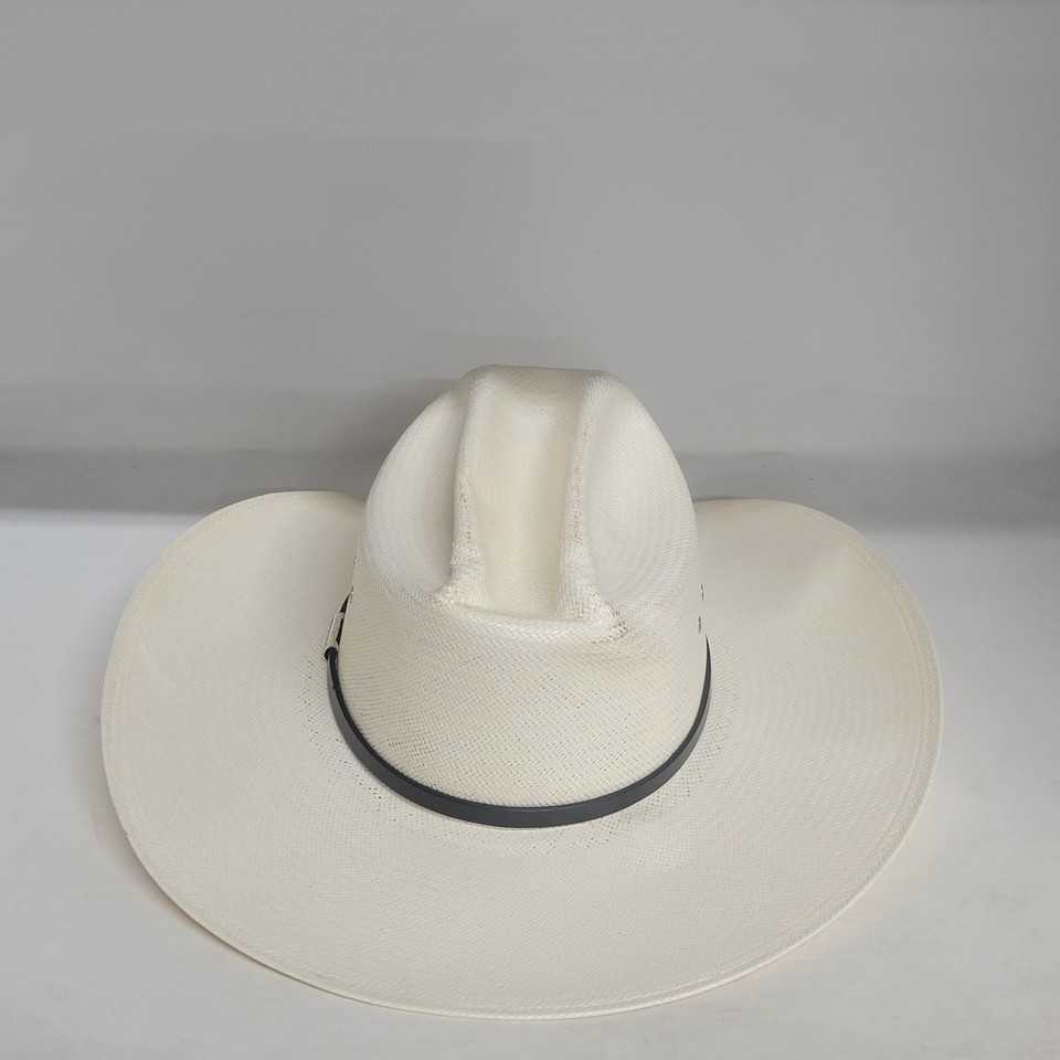 Stetson 10X Straw Hagerman Cowboy Hat Natural Mens Size 7 3/8 | eBay