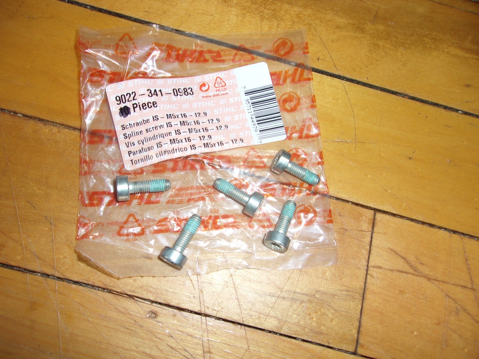 5 Pack Stihl OEM Coated Spline Screw's (5) 9022-341-0983 M5X16 #GM-P4B1 ...
