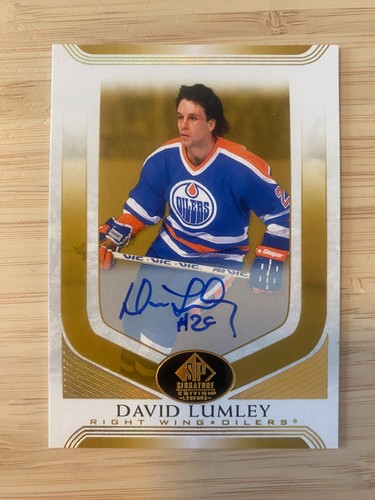 2020-21 UD SP Signature Edition Legends Hockey David Lumley Auto ...