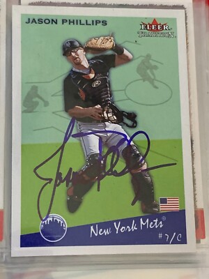 JASON PHILLIPS AUTOGRAPHED SIGNED 2002 FLEER TRADITION CARD NEW YORK ...