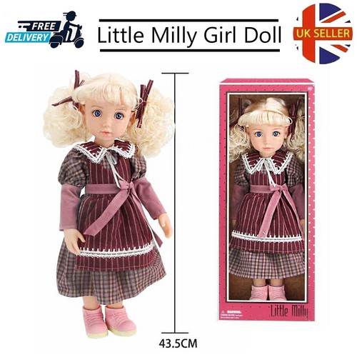 18'' Little Milly Kids Cute Beautiful Silicone Fashion Girls Doll Toy ...