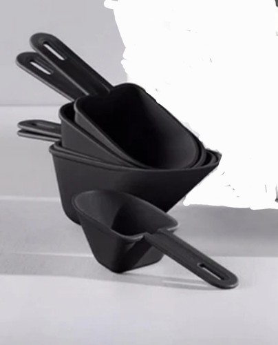 Tupperware Scoops Measure Scoop Set Jet Black Set of 5 Measuring Mates ...