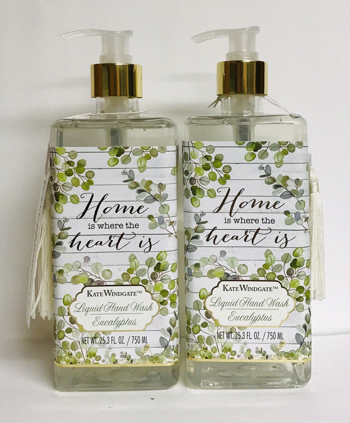 2 Bottles Kate Windgate ~ Eucalyptus Moisturizing Hand Soap 25.3 fl oz ...