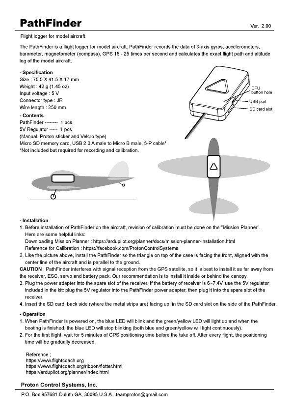 PathFinder, Flight logger Plug & Play Version | eBay