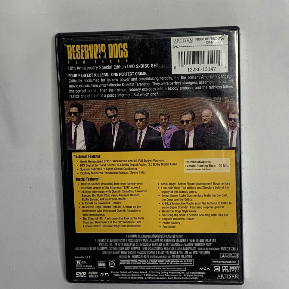 Reservoir Dogs (Special Edition) DVD | eBay