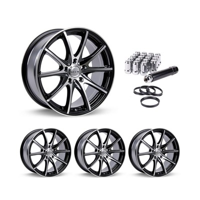 Set of 4 RTX Snare Black Alloy Wheel Rims for Volkswagen P31227 14x6 ...
