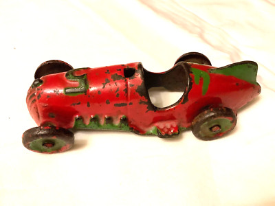 Antique Hubley #5 Cast Iron Fishtail Race Car | eBay