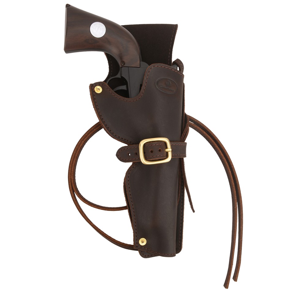 Cowboy Leather Revolver Holster Belt Holder Vintage Coffee Pistol Carry ...