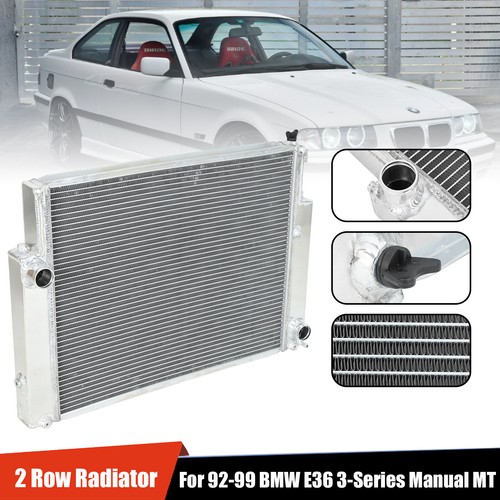 Core 2 Row Aluminum Radiator For 1992-1999 BMW E36 320i 323i 325i 328i ...