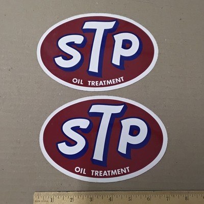 vtg STP Oil Treatment NASCAR contingency drag Racing Decal Sticker Lot ...