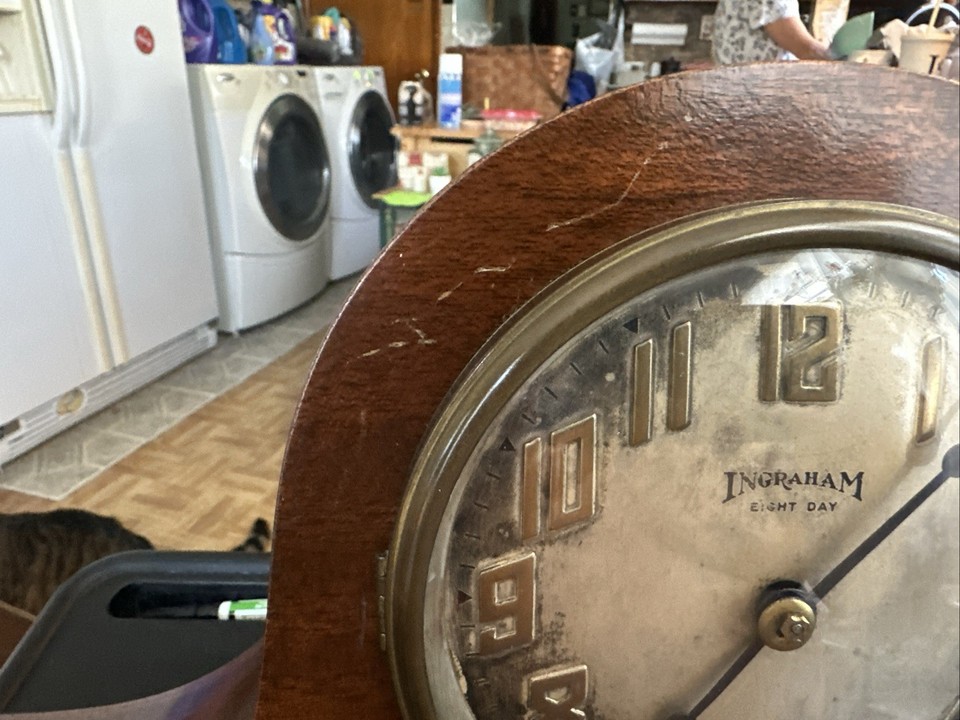 Ingraham Eight Day Mantel Clock T 330 Duplex W/ Keys | eBay