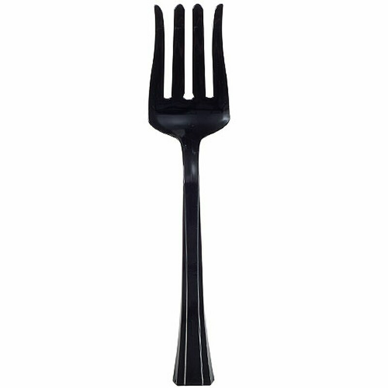 Black heavy duty Disposable plastic serving fork For All Occasions 3 ...