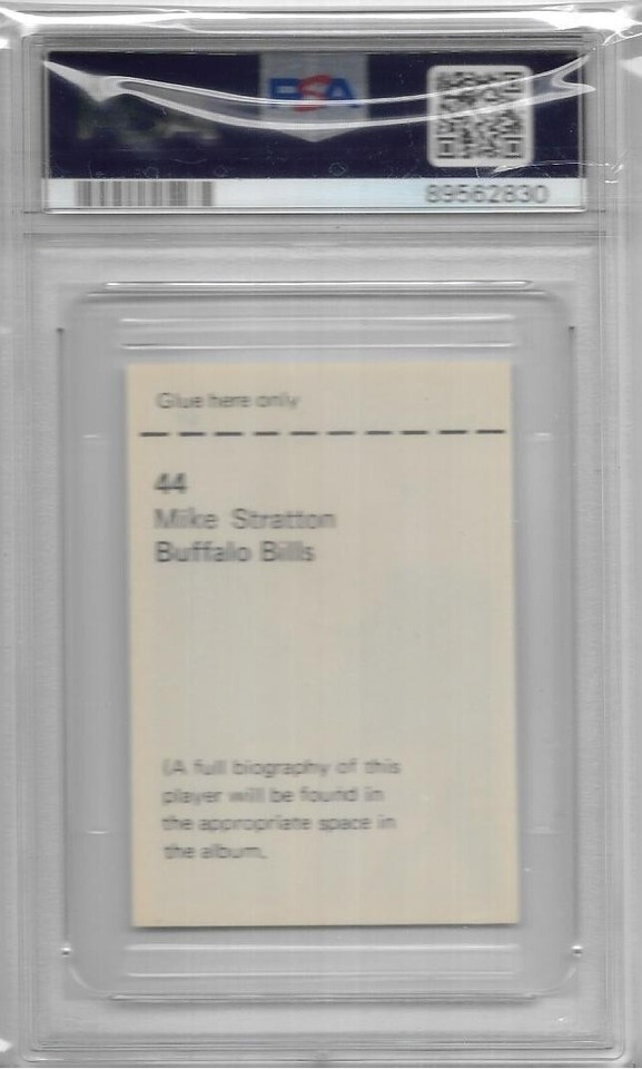 1971 nflpa mike stratton buffalo bills wonderful world stamps psa 4 | eBay