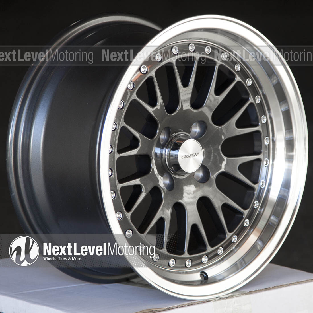 Circuit Performance CP21 16x8 4-100 +25 Gun Metal Wheels Fits Honda ...