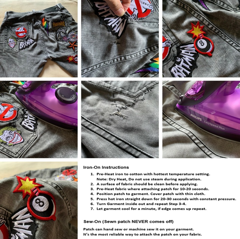 Rainbow Heart patch Kids Artwork Emblem for DIY Iron on Clothes ...