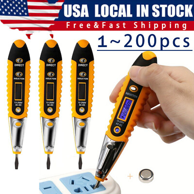 Voltage Electric Tester Volt Detector Test Pen AC DC Non-Contact Sensor ...
