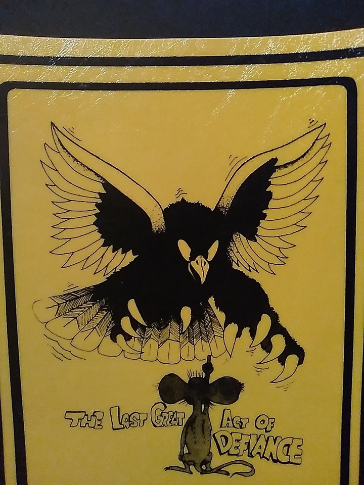Vintage 6" X 8" Plastic Sign "The Last Great Act Of Defiance" | eBay