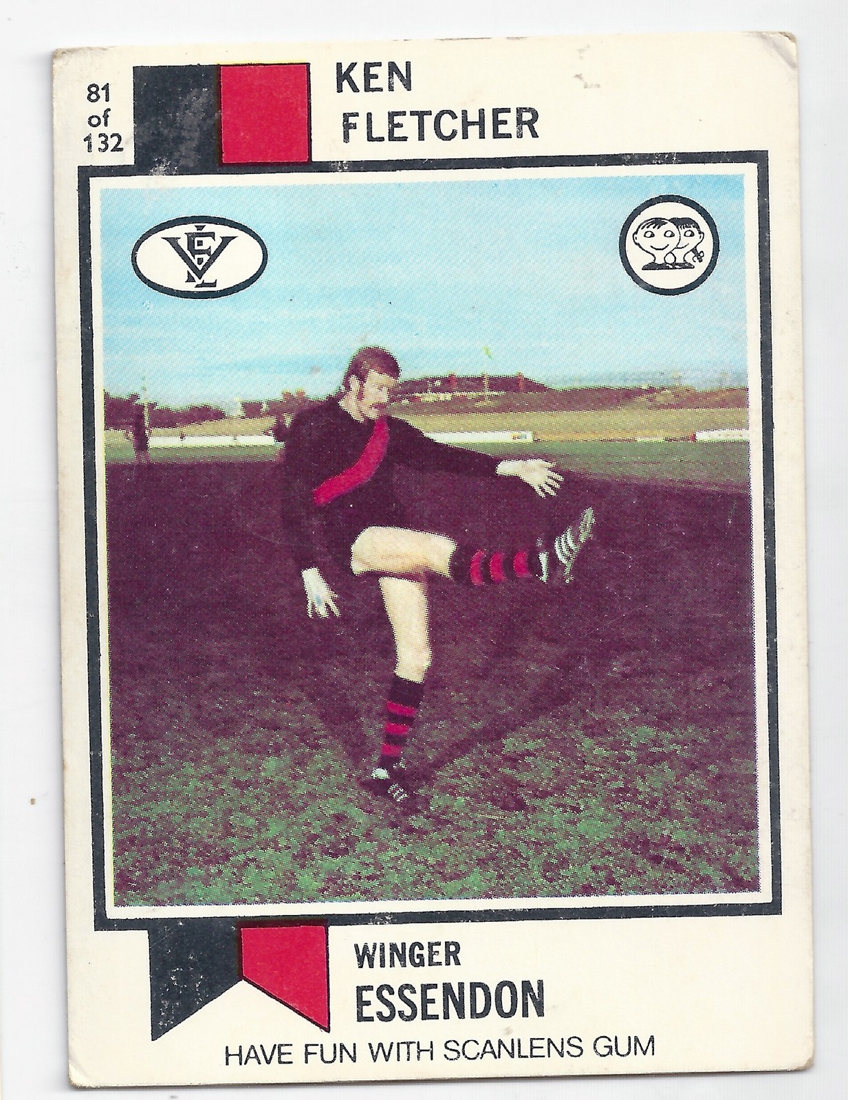 1974 Scanlens [ 81 ] Ken FLETCHER Essendon | eBay Australia