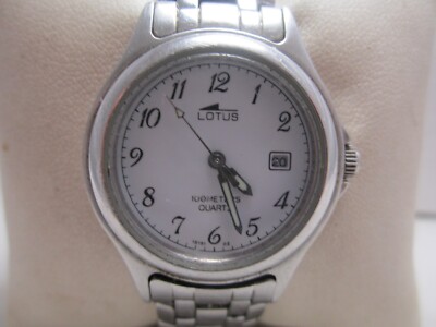 Lotus Ladies WR 100M Quartz Watch W/Date Works Fine. | eBay