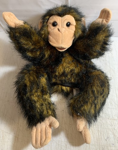 Folkmanis Baby Chimpanzee Full Body Hand Puppet Plush Monkey Chimp Toy ...
