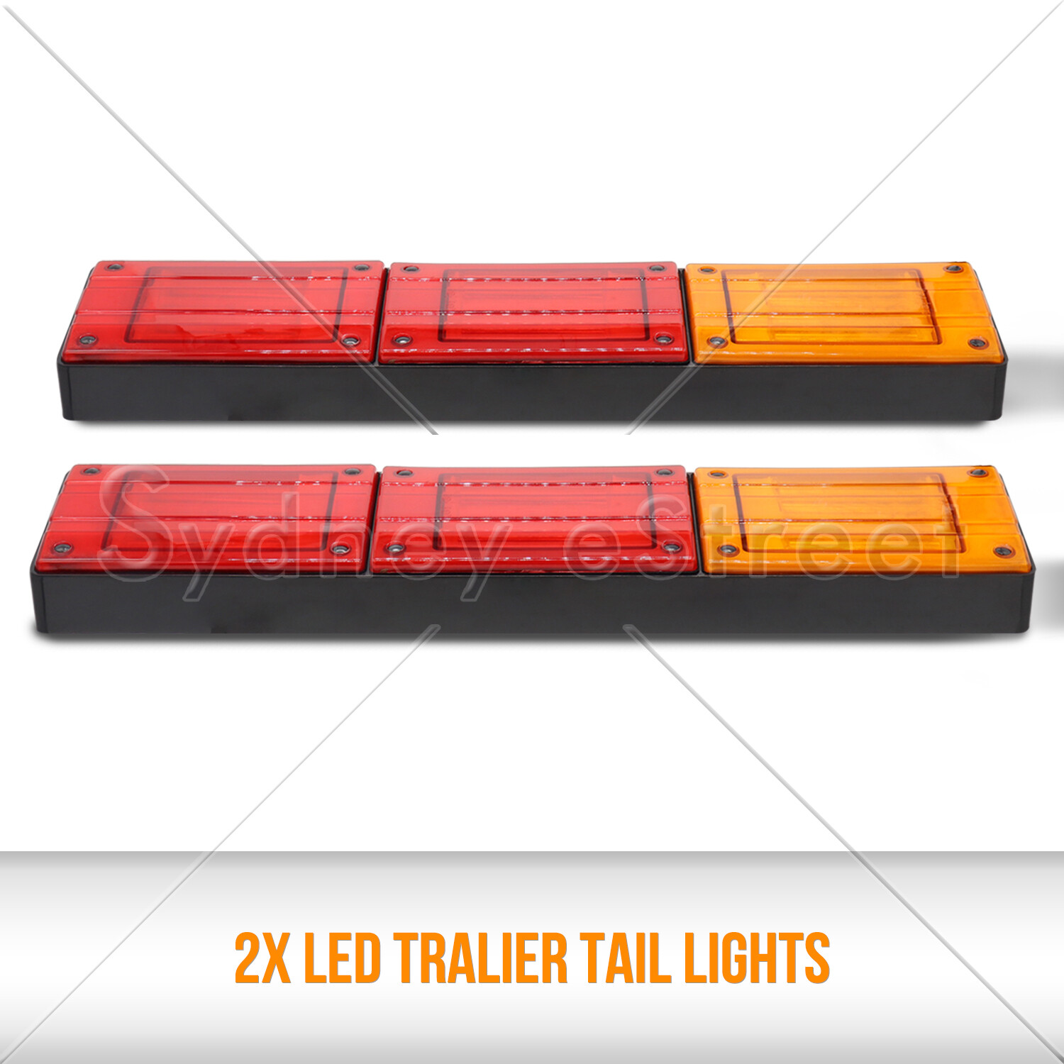 NEW 2X JUMBO 12V/24V 72 LED Trailer Tail Light Indicator Lamp For ...