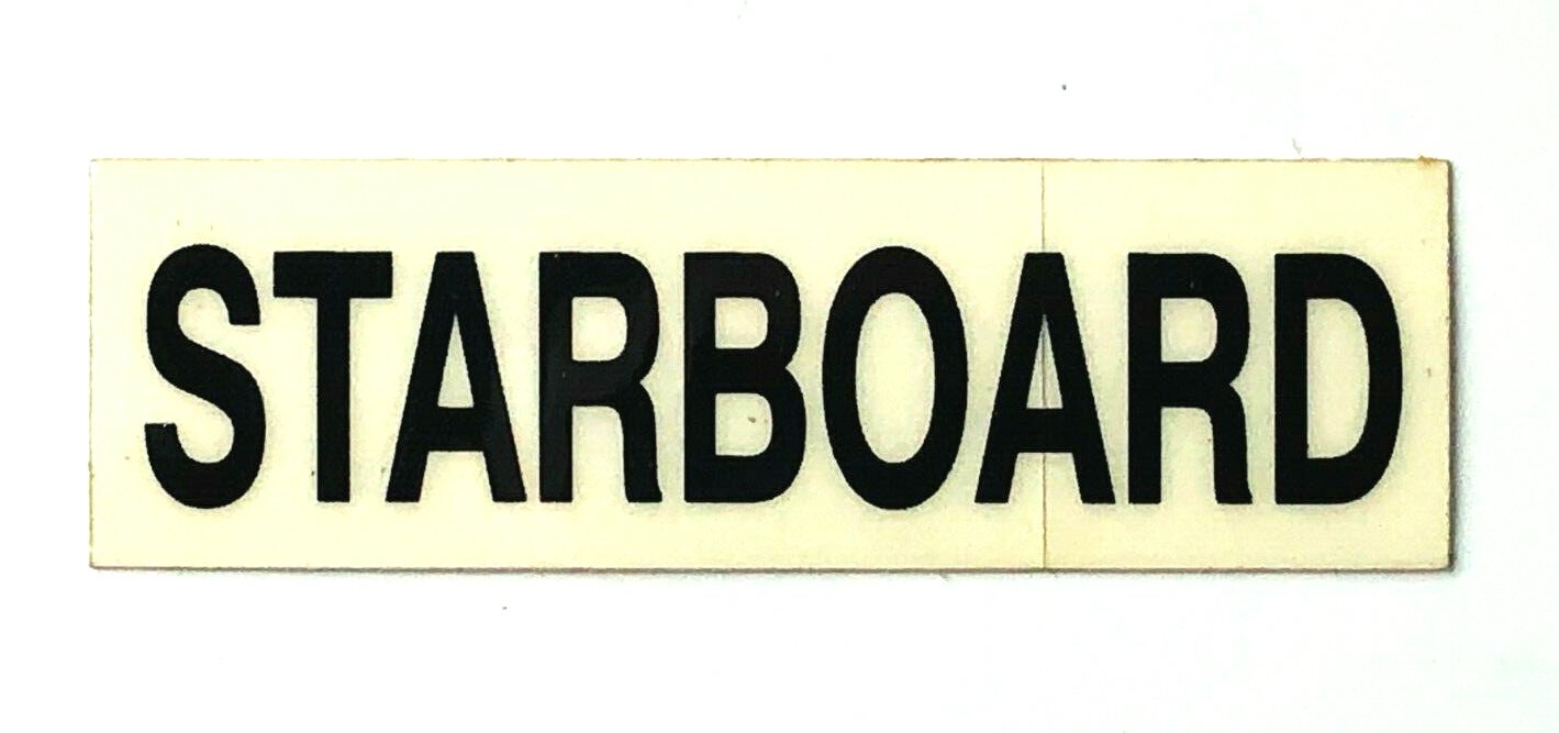 Boat / Marine Black Starboard Decal / Label | eBay