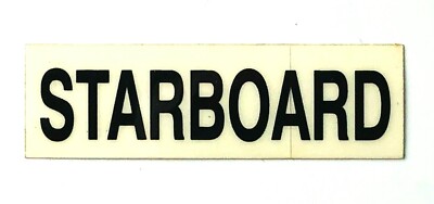 Boat / Marine Black Starboard Decal / Label | eBay