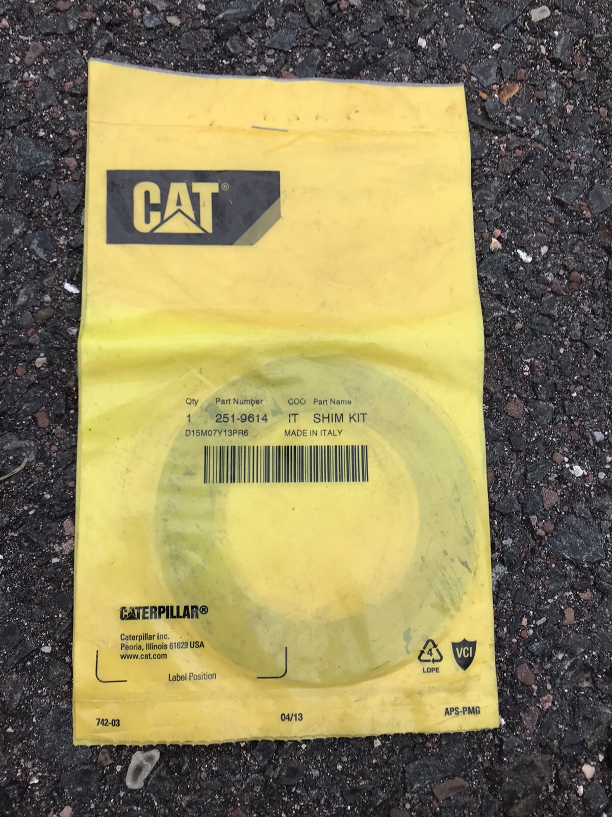 CAT Kit-shim 2519614 Caterpillar | eBay