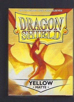 Dragon Shield Matte Yellow (100) Shield Sleeves Free Shipping | eBay