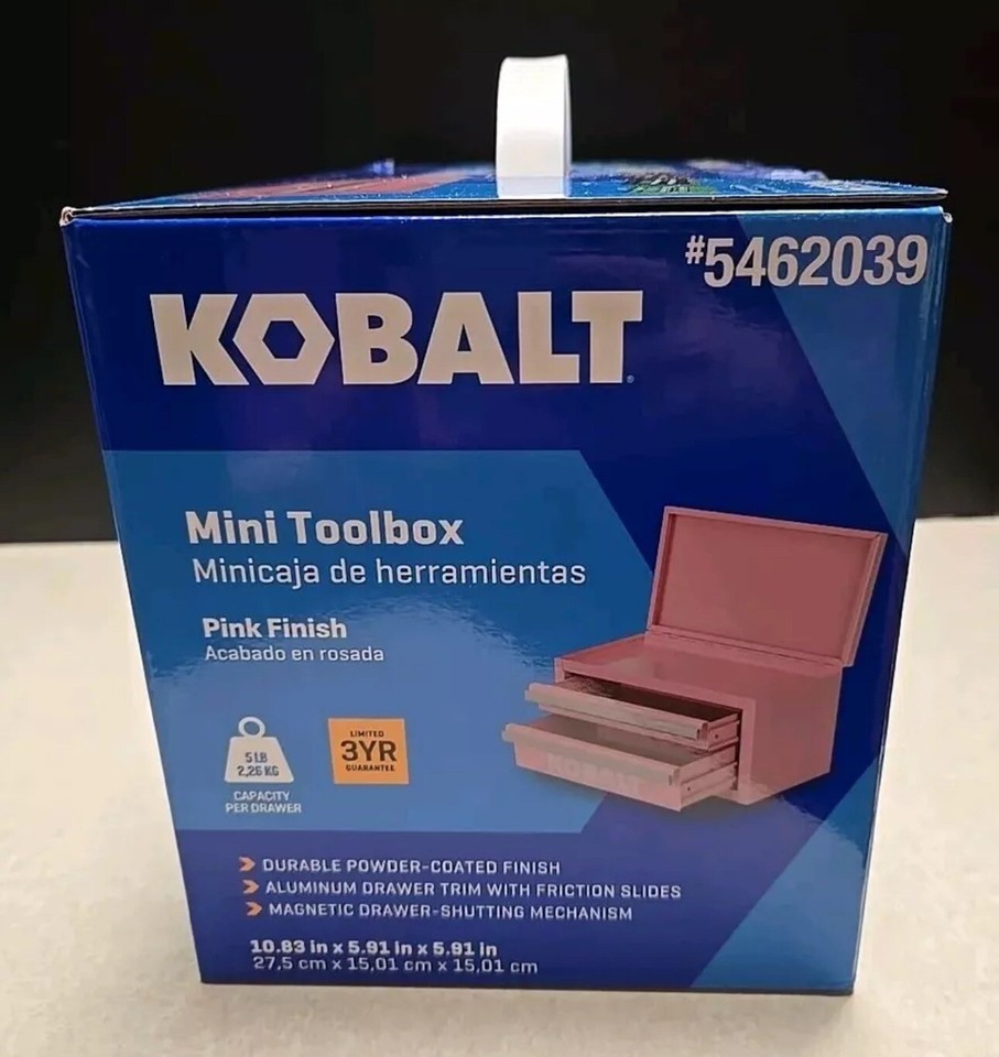 Kobalt Mini Tool Box Toolbox Pink Steel 5462039 (BRAND NEW) Lowe’s ...