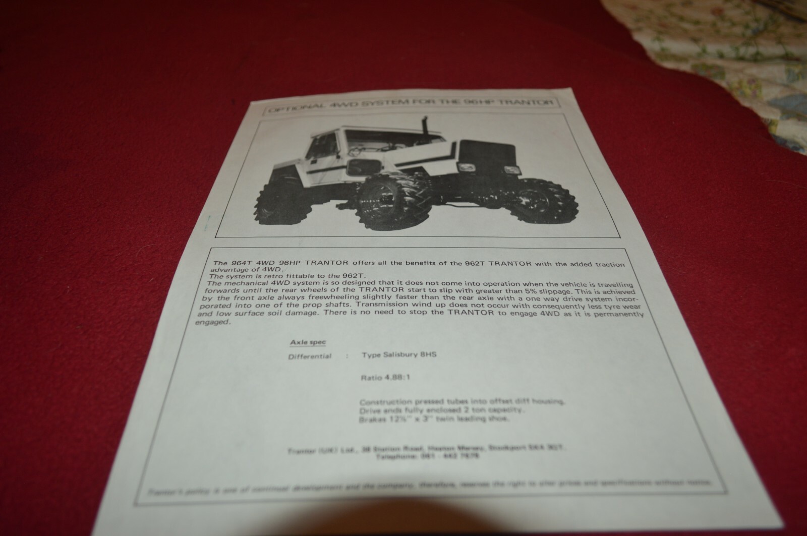Trantor Tractor Dealer's Brochure AMIL15 | eBay