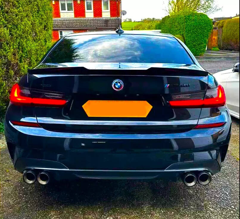BMW 3 Series M3 G20 G80 Gloss Black Rear Boot Spoiler M4 Style Lip Wing ...