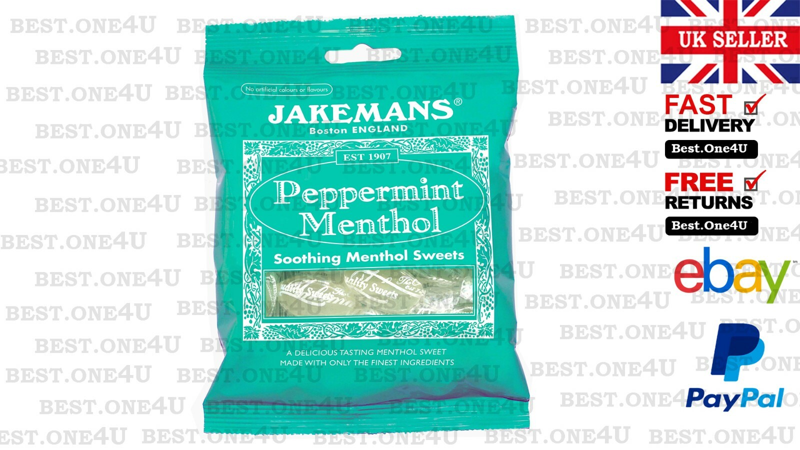 SOOTHING MENTHOL SWEETS 6 FLAVORS JAKEMANS **UK SELLER** | eBay UK