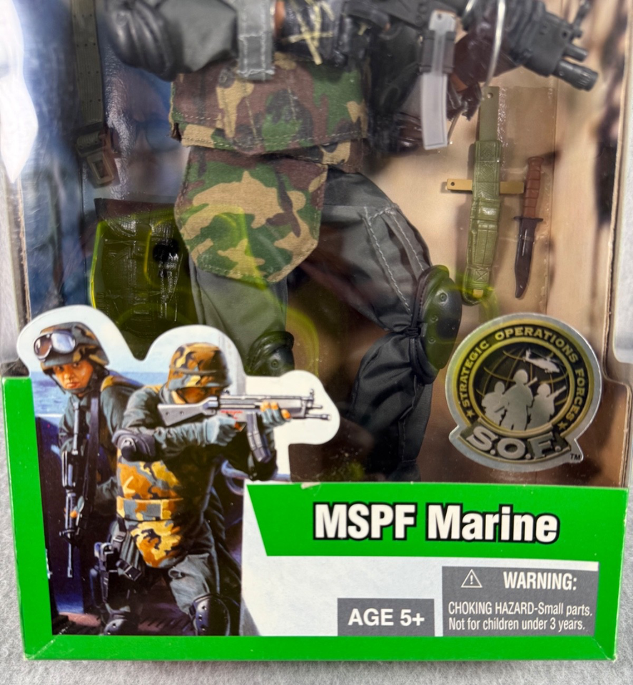 GI Joe MSPF MARINE S.O.F 12” 1:6 Military Action Figure 2003 Hasbro NIB ...