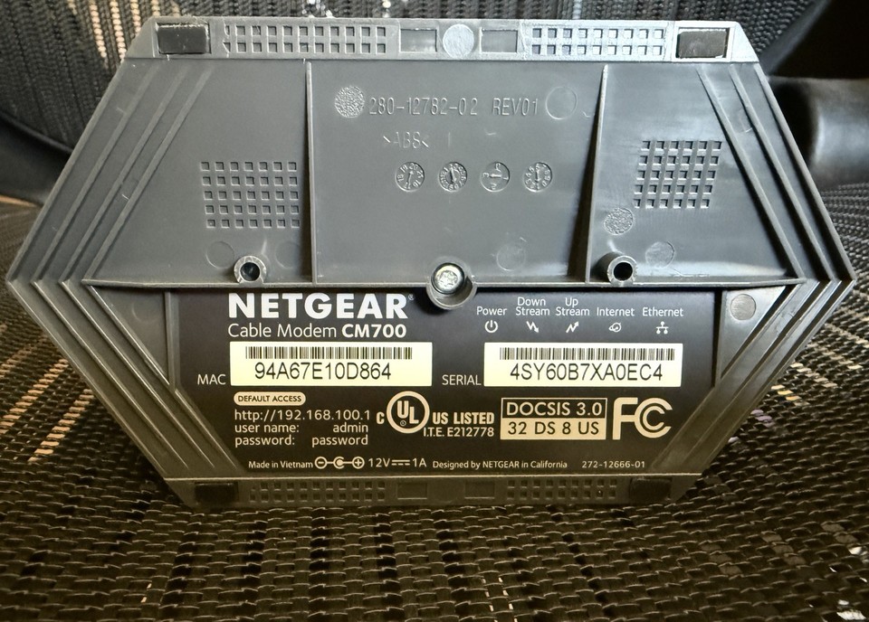 Netgear CM700 High Speed Cable Modem - 1.4Gbps - Xfinity - Spectrum ...