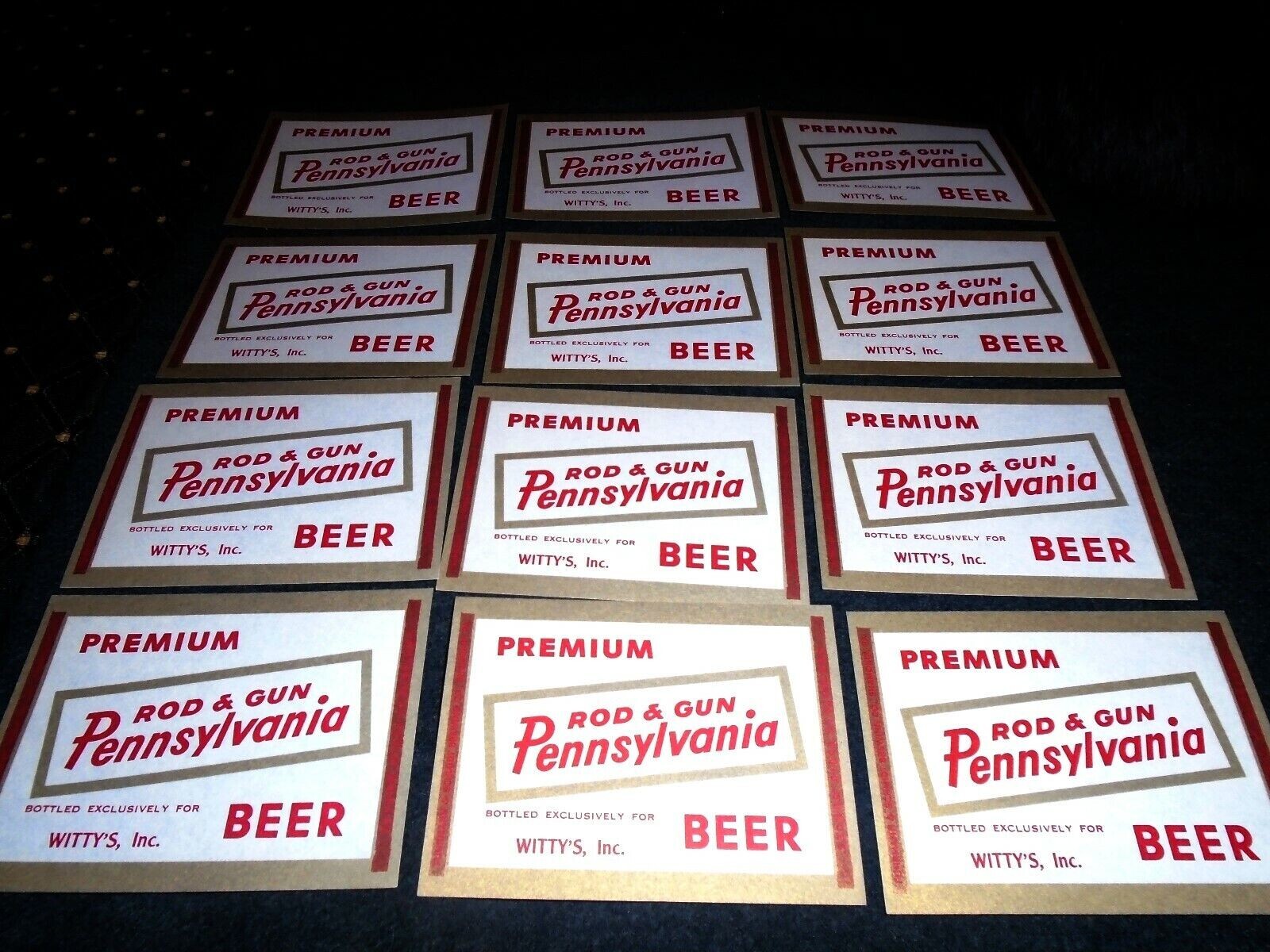 Lot of 1960's Pennsylvania Rod and Gun Beer Vintage Beer Bottle Labels ...