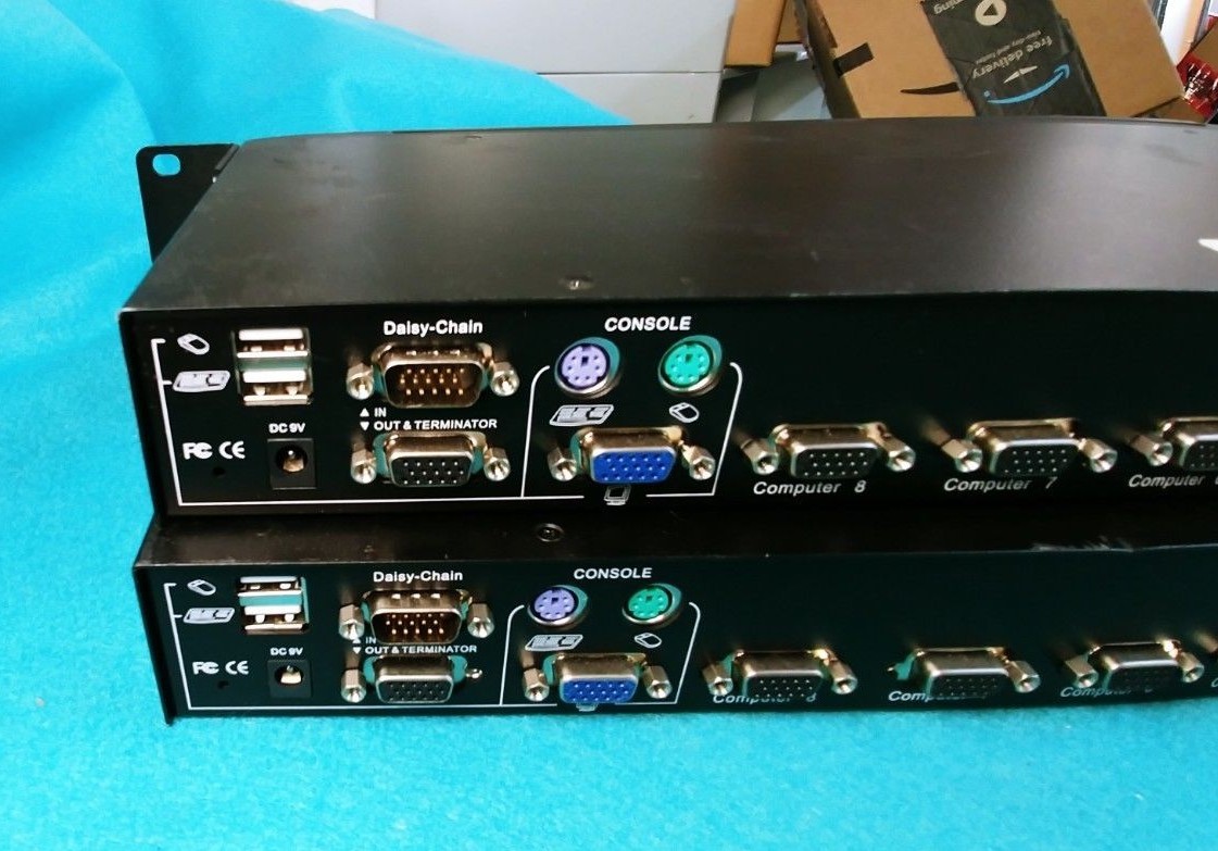 Lot of 2 Avocent - Switchview 1000 8SV1000 8-port KVM Switch - No Power ...