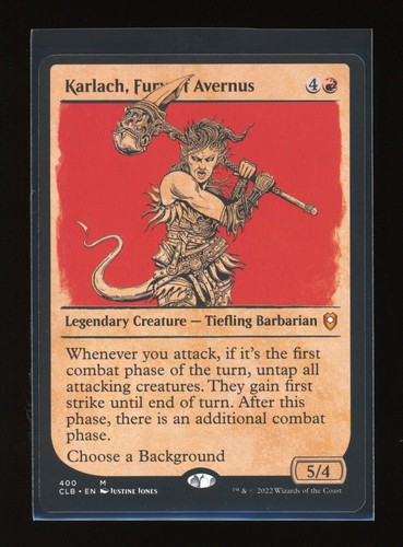 MTG SHOWCASE Commander Legends Baldur's Gate KARLACH, FURY OF AVERNUS ...