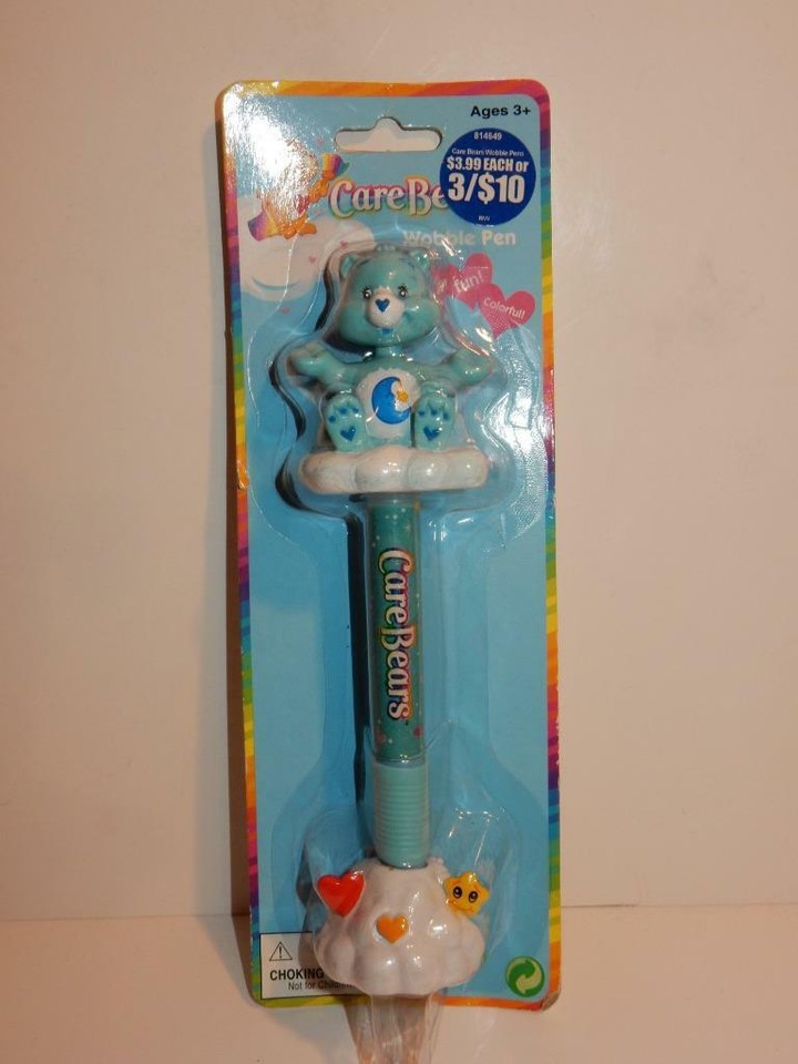 CARE BEARS BEDTIME BEAR SLEEP WOBBLE PEN MOC MINT ON CARD | eBay