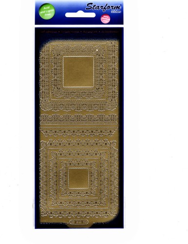 Starform GOLD FOIL FRAMES Stickers #1291G scrapbook CRAFTS journal ...