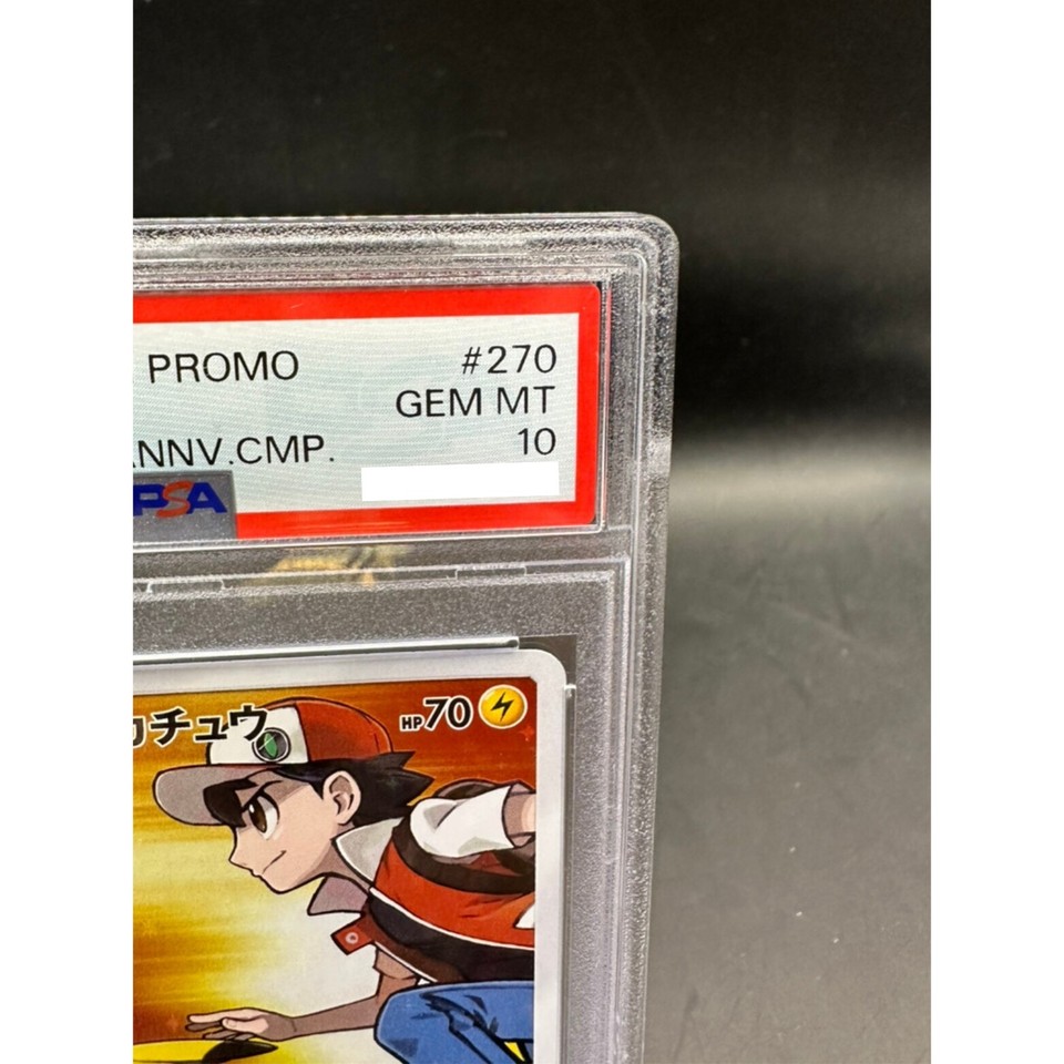 PSA 10 Red's Pikachu Sun & Moon 20th Anniversary 270/SM-P 2018 Pokemon ...
