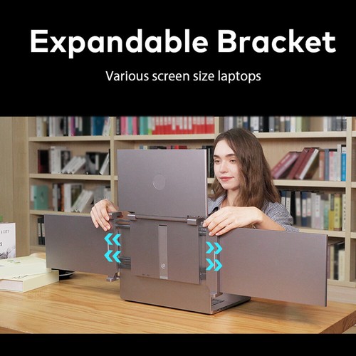 UK Plug 14in Laptop Expansion Screen 1080P FHD Portable Quad-screen ...