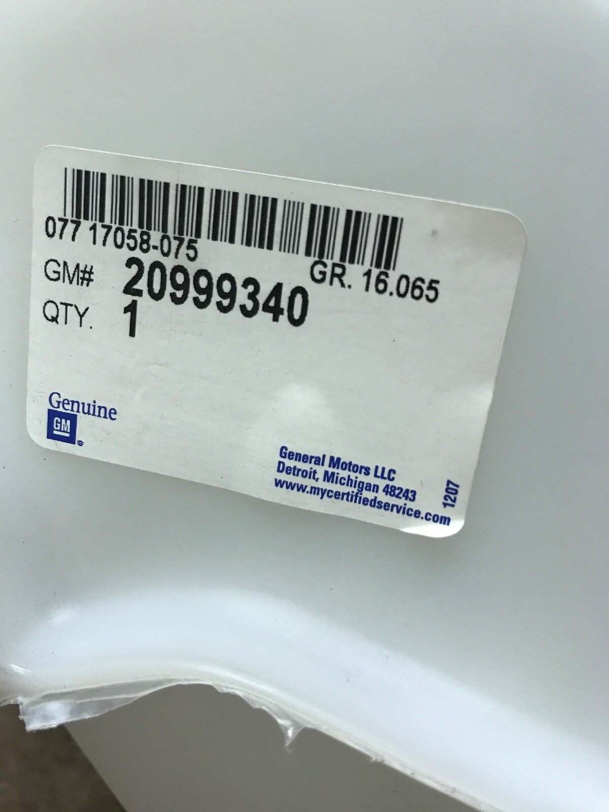 GM OEM Wiper Washer-windshield Fluid-reservoir Tank 20999340 for sale ...
